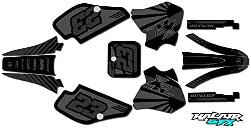 Graphics kit for Honda XR70 (1997-2000) FH Series Gray 9 Mil - Custom ...
