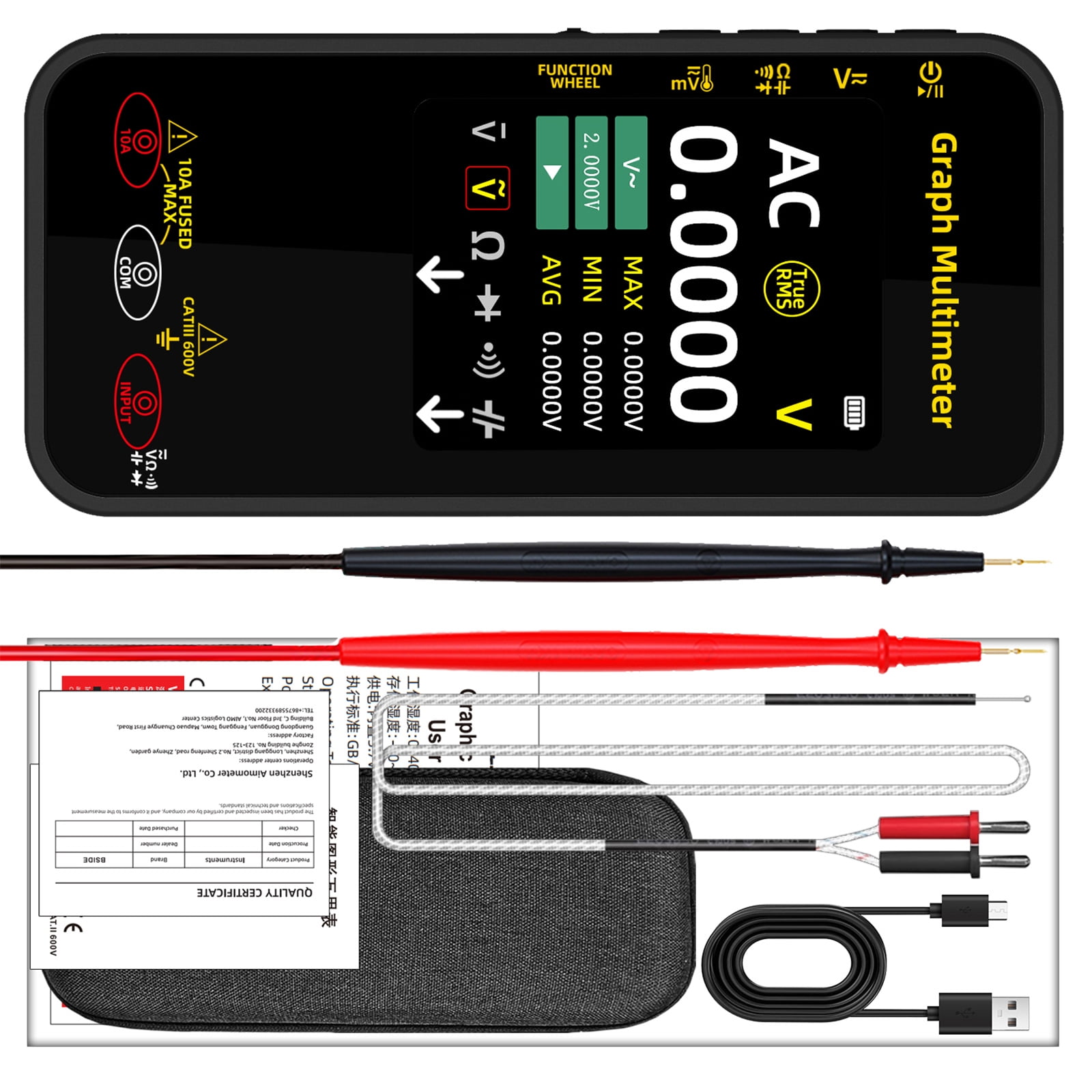 Graphing Multimeter for Voltages Current Resistance Measurement Large ...
