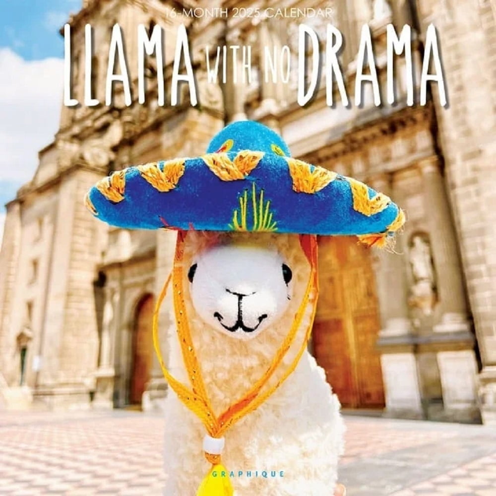 Graphique 2025 Llama with No Drama Wall Calendar - 12” x 12” - Thick ...