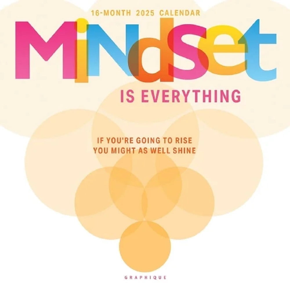 Graphique 2025 Mindset Is Everything Wall Calendar | 12” x 12” | Thick ...