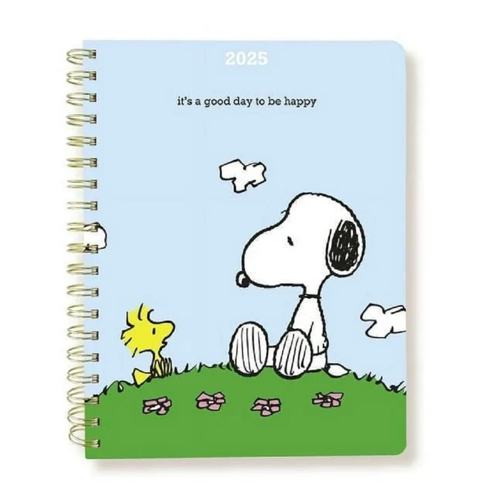 Graphique Snoopy Planner Graphique 2025 Spiral Frosted Cover Planner ...