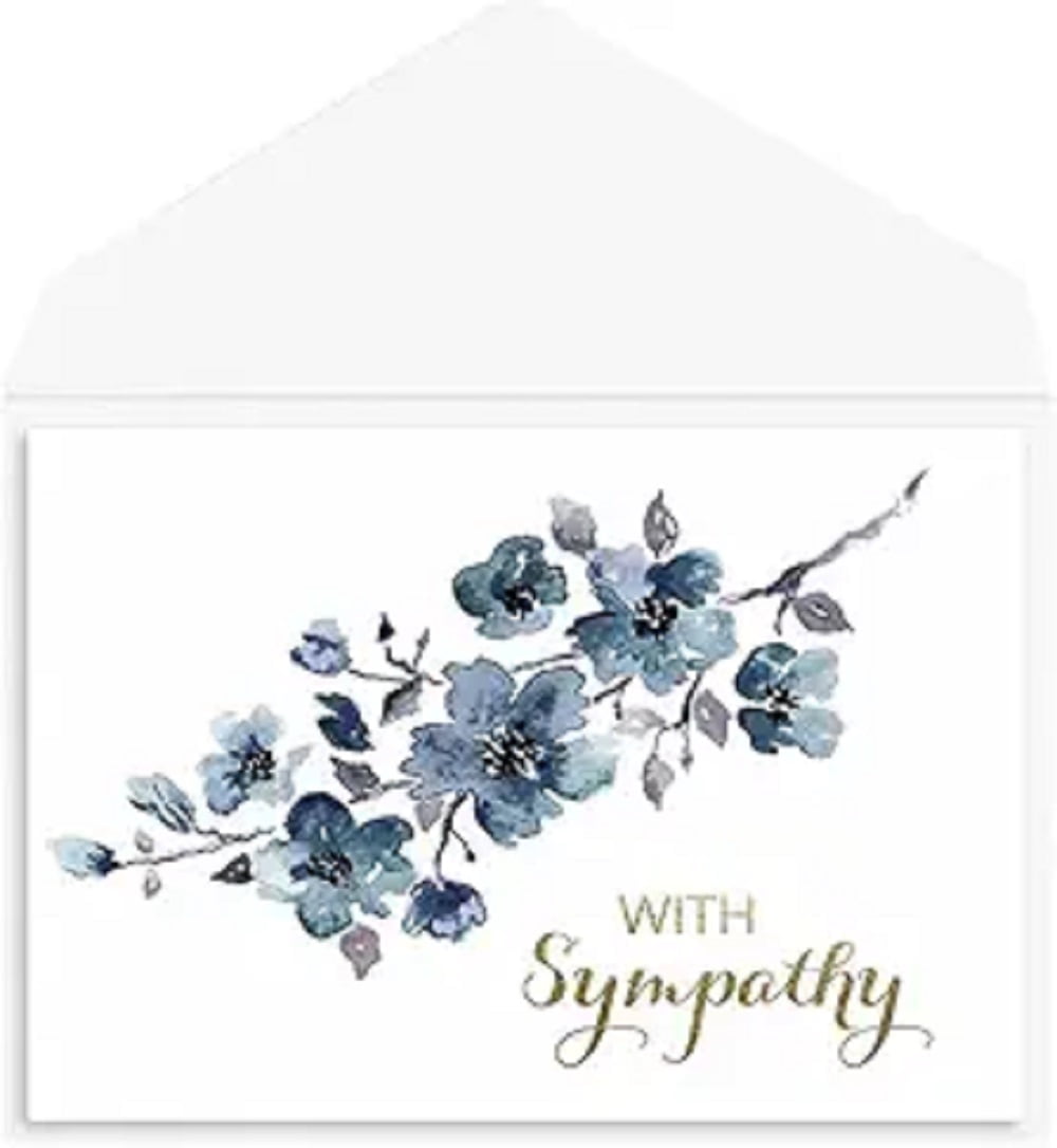Graphique Blushing Blue Sympathy Card - Condolence and Bereavement ...