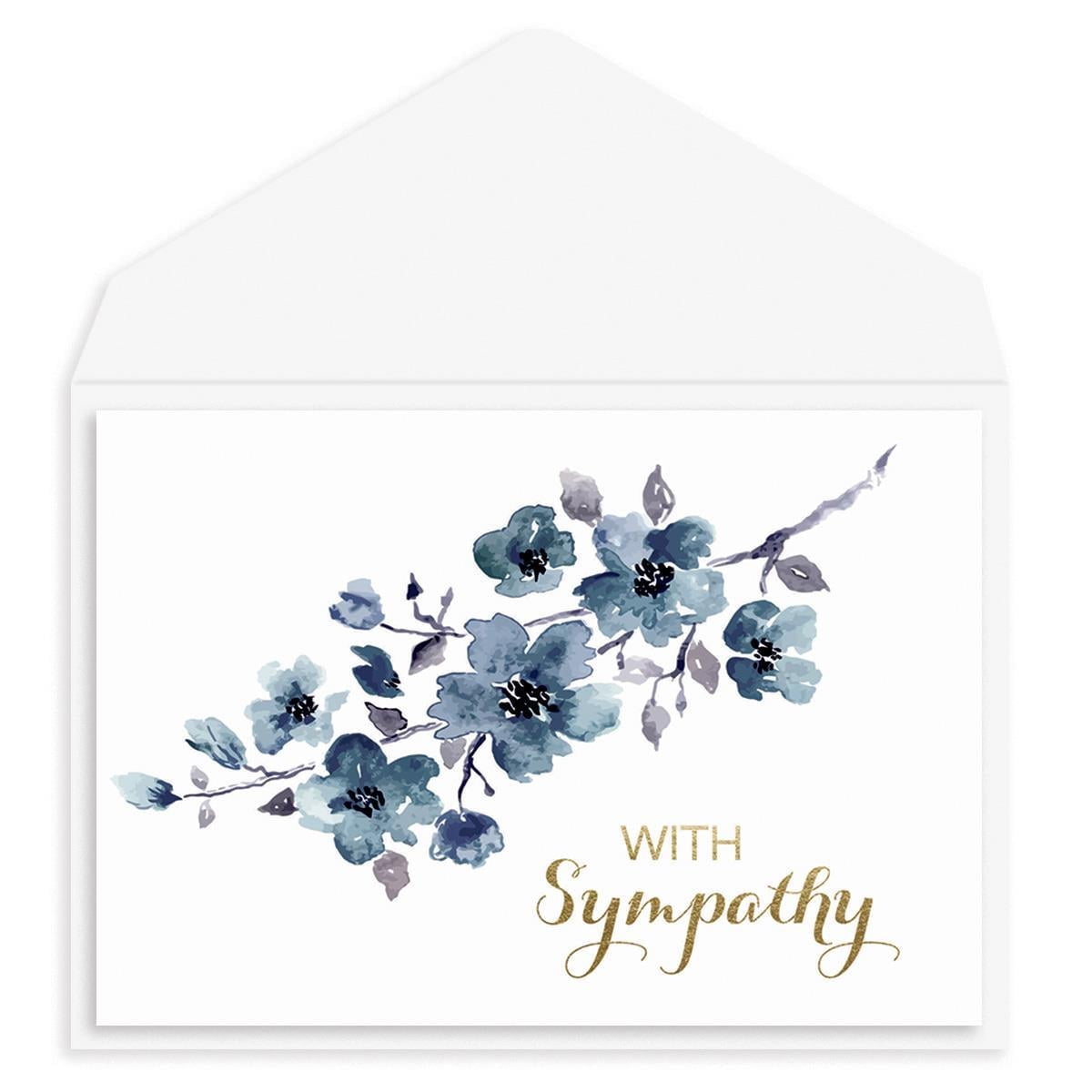 Graphique Blushing Blue Sympathy Card | Condolence and Bereavement ...