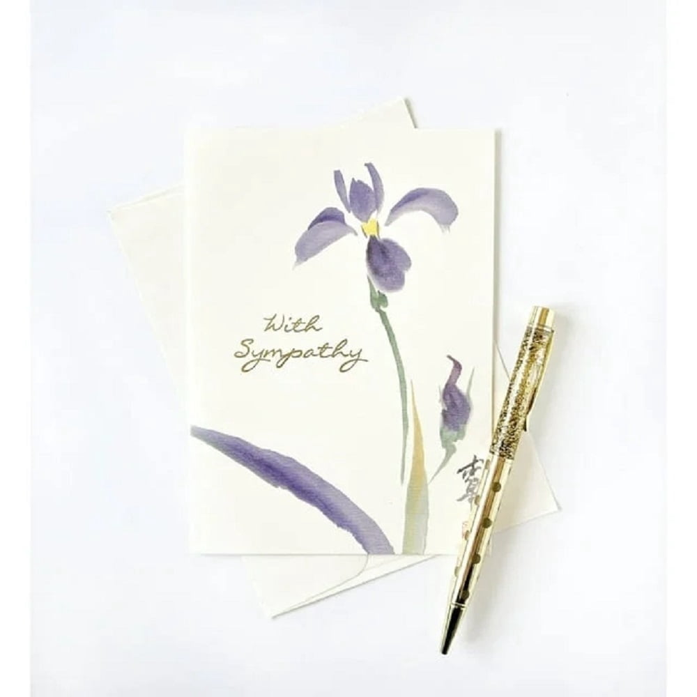 Graphique Iris Petals Sympathy Card | Condolence and Bereavement ...