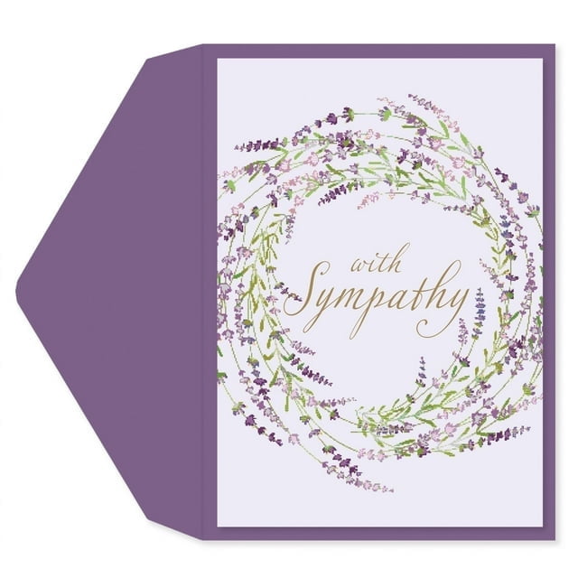 Graphique Lavender Wreath Sympathy Card | Condolence and Bereavement ...
