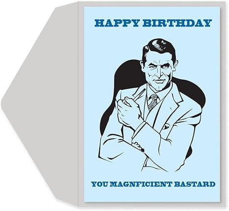 Graphique Magnificent Bastard Birthday Card, Color-Coordinated Envelope ...