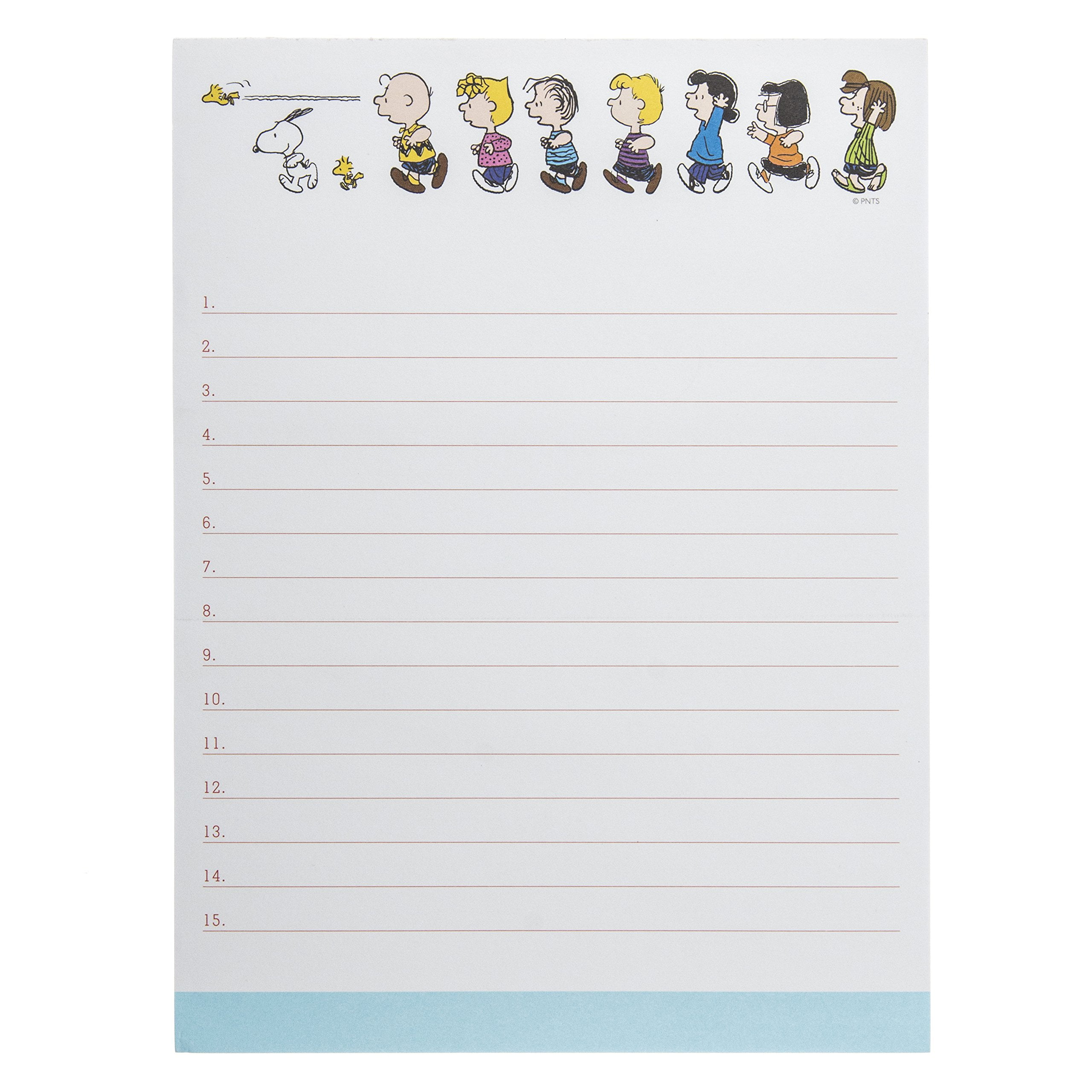 Graphique “Peanuts Run” Large Notepad | 150 Tear-Away Sheets | Task ...