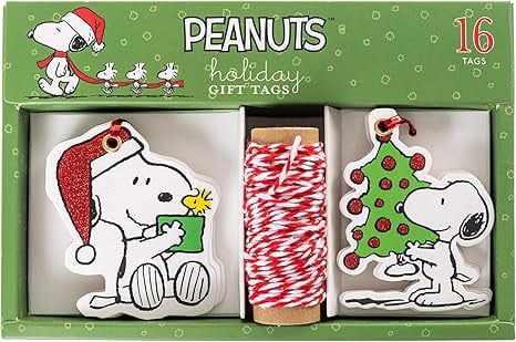 Graphique Snoopy Gift Tags Set, 16 Holiday Name Cards, 2 Designs ...