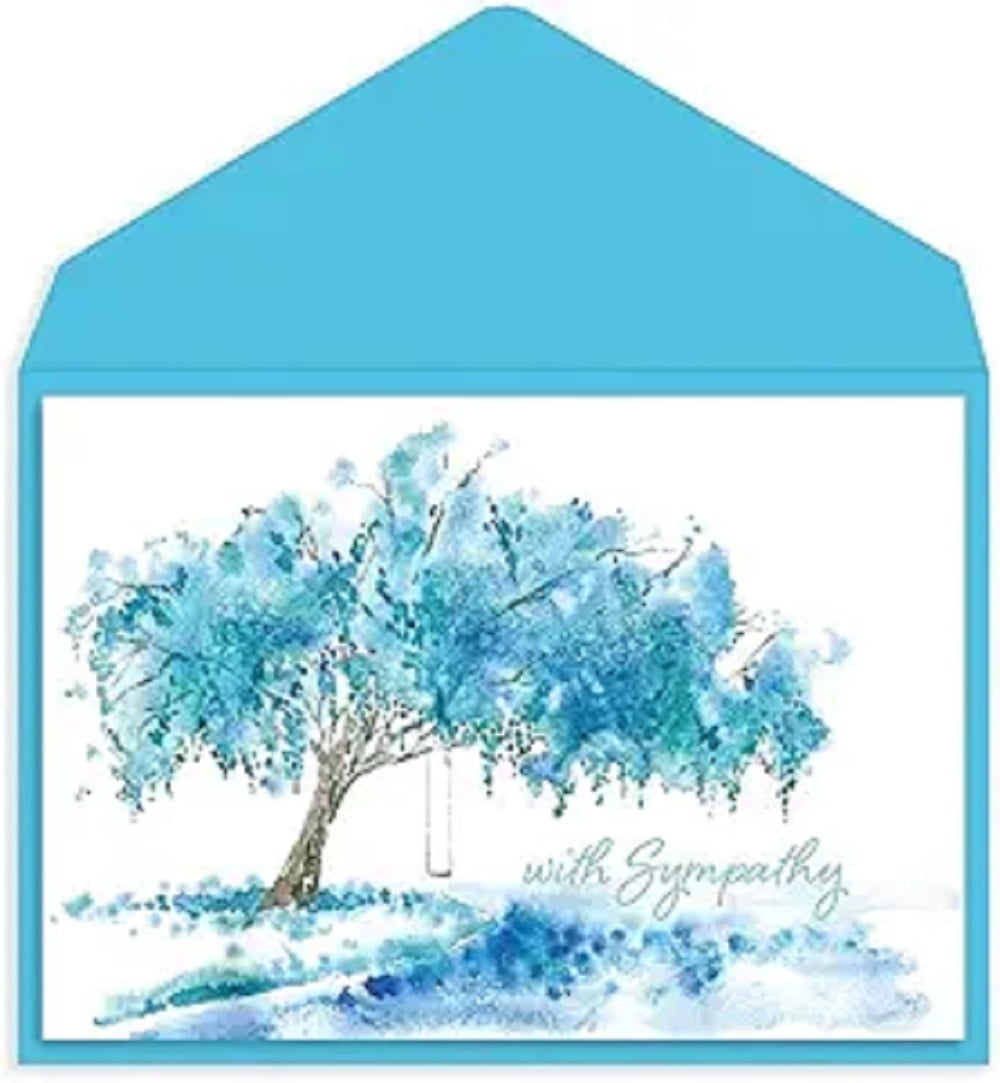 Graphique Watercolor Willow Sympathy Card - Condolence and Bereavement ...