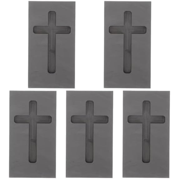Graphite Ingot Mold 5 Pieces Cross Shape Smelting Molds for Metal ...