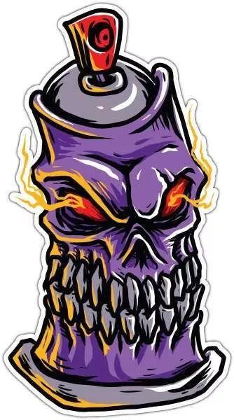 Graphity Street Art Spray Can Skull Car Window Stickerphone Decal Water ...