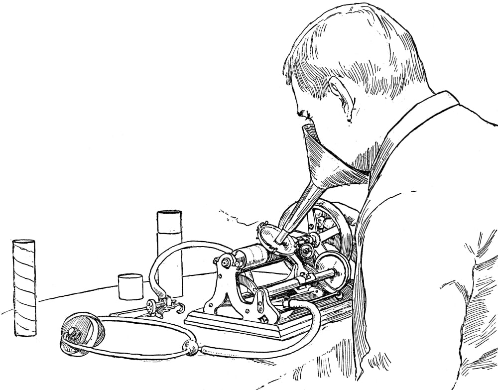 Graphophone. Ntalking Into The Graphophone Patented In 1886 By Charles ...