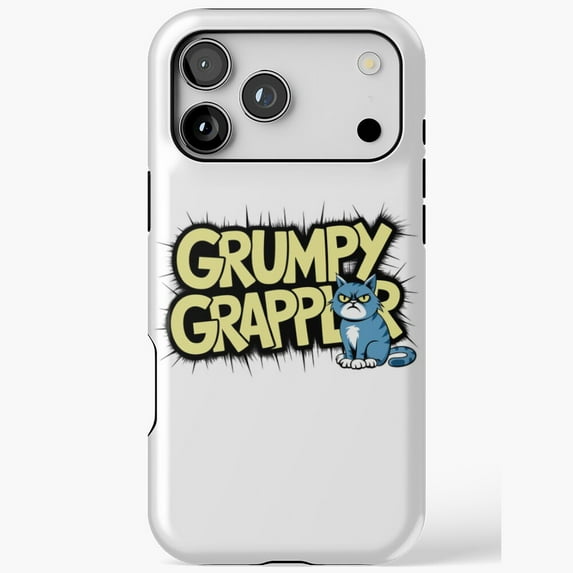 Grapple cat attitude fierce feline wrestler art iPhone Case 17 through ...