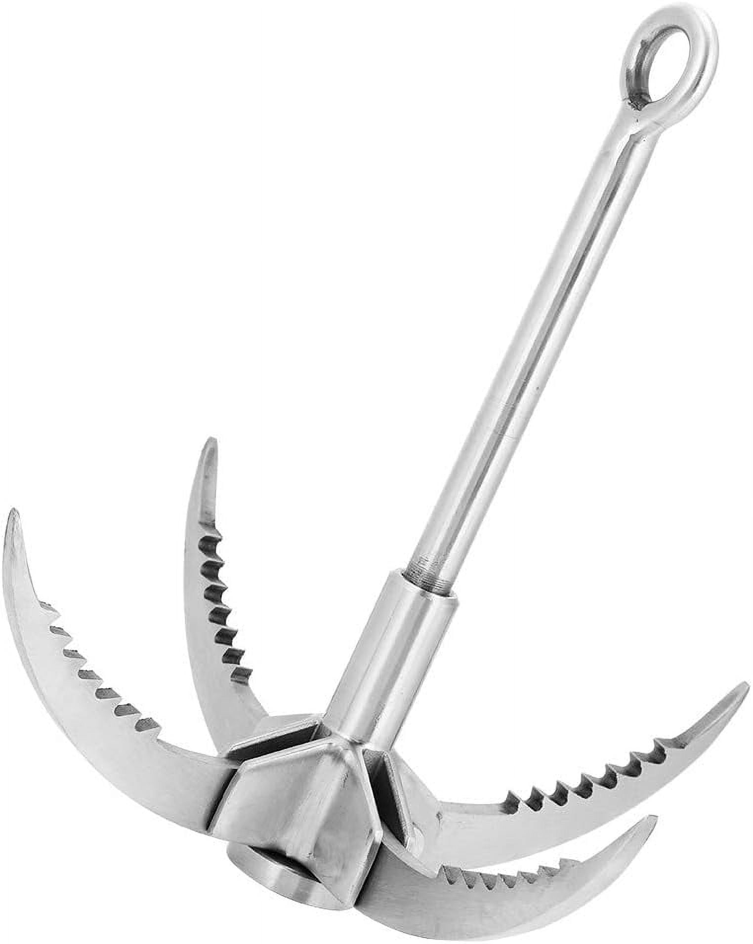 Grappling Hook, 4-Claw Folding Stainless Steel Grapple Hooks for ...