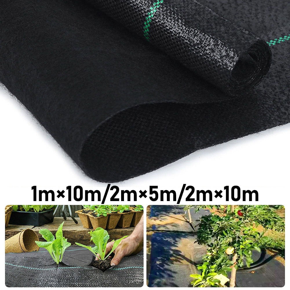 Grass Barrier Landscape Black Pp Fabric Heavy Duty Ground Cover Garden Grass Mat 1m×10m 2m×5m 2m ...