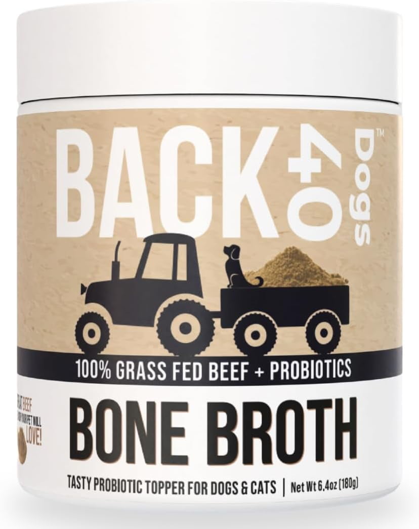 Grass-Fed Beef Bone Broth Powder for Dogs with Probiotics, Chondroitin ...