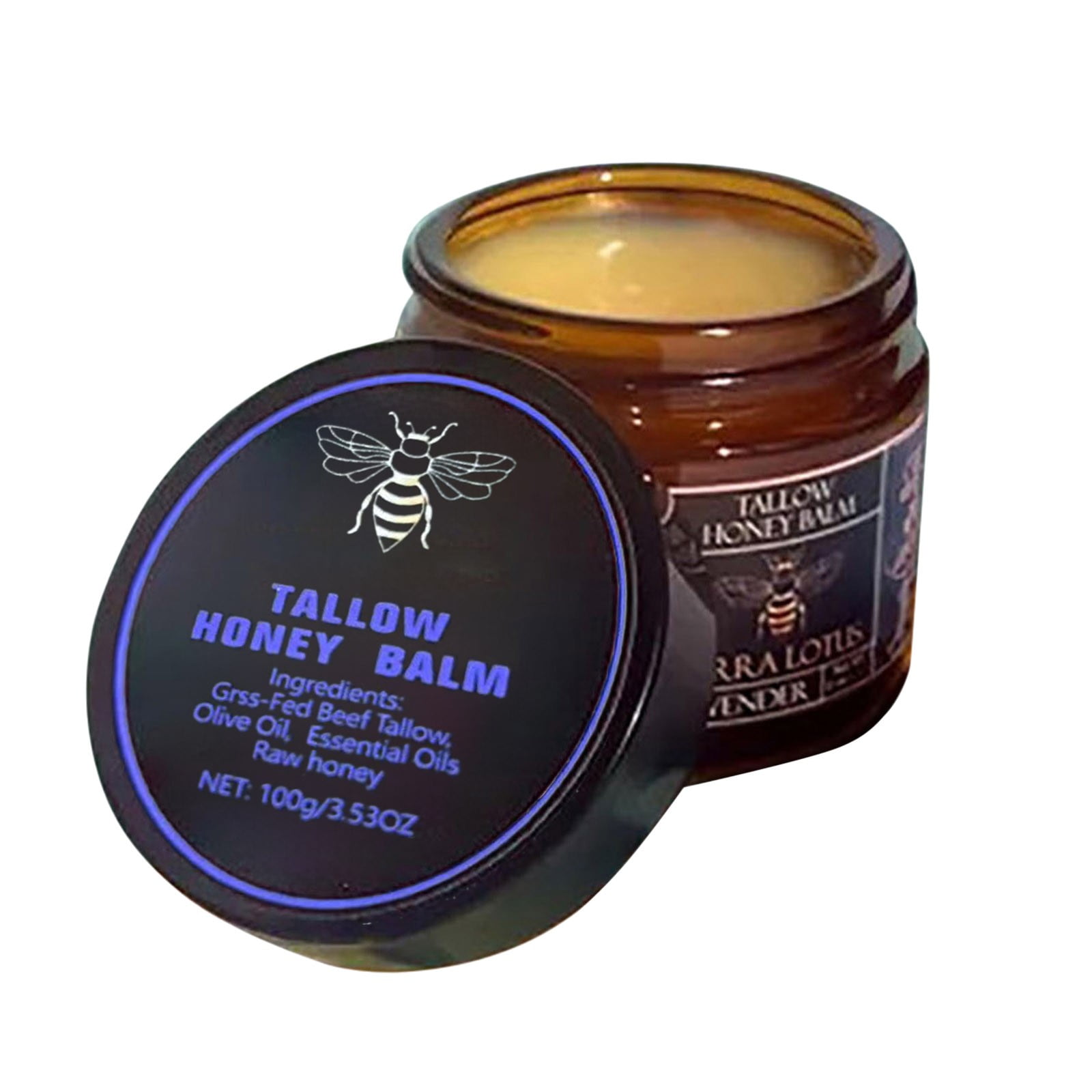 Grass-Fed Beef Tallow Balm with Raw Honey Moisturizing Cream Handmade ...