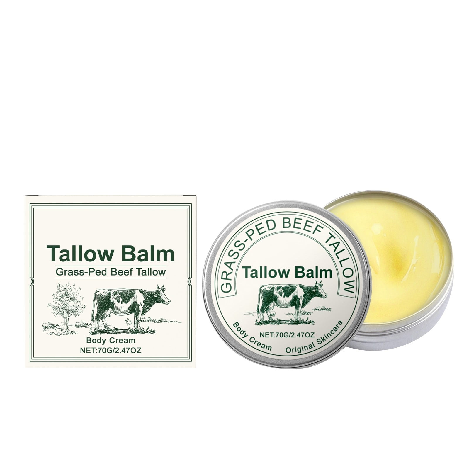 Grass-Fed Beef Tallow Nourishing Face & Body Cream 50G - Walmart.com