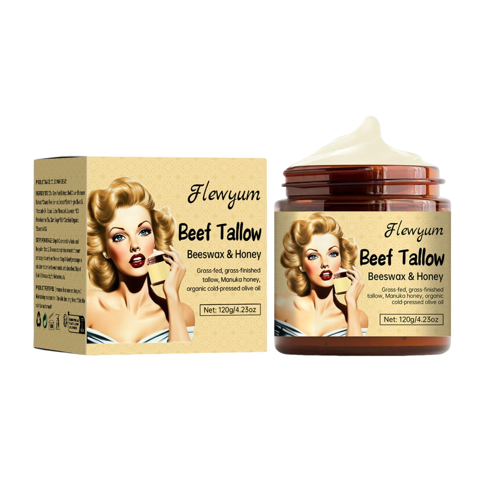 Grass Fed Beef Tallow For Skin Care Face Body Whipped Moisturizer