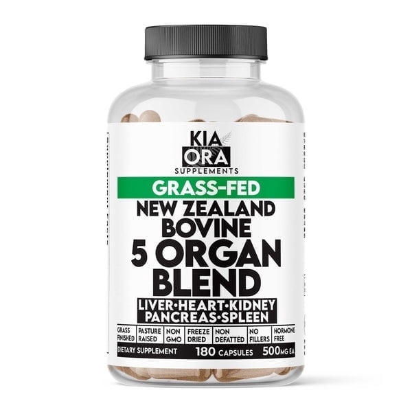 Grass Fed Beef Organ Complex, 5-Organ Blend, 180 Capsules - Walmart.com