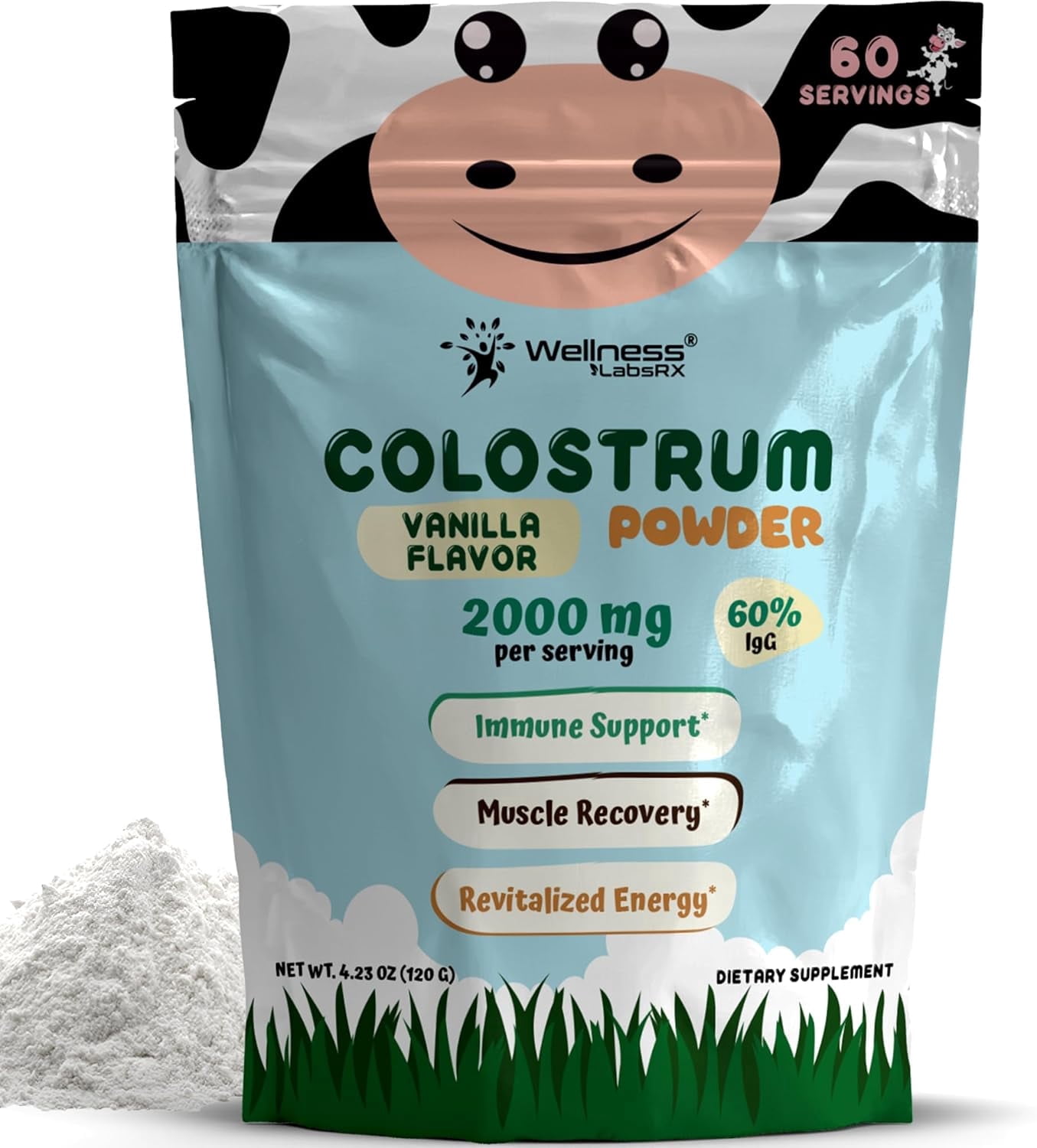 Grass-Fed Bovine Colostrum Powder Supplement - Pure Colostrum for ...