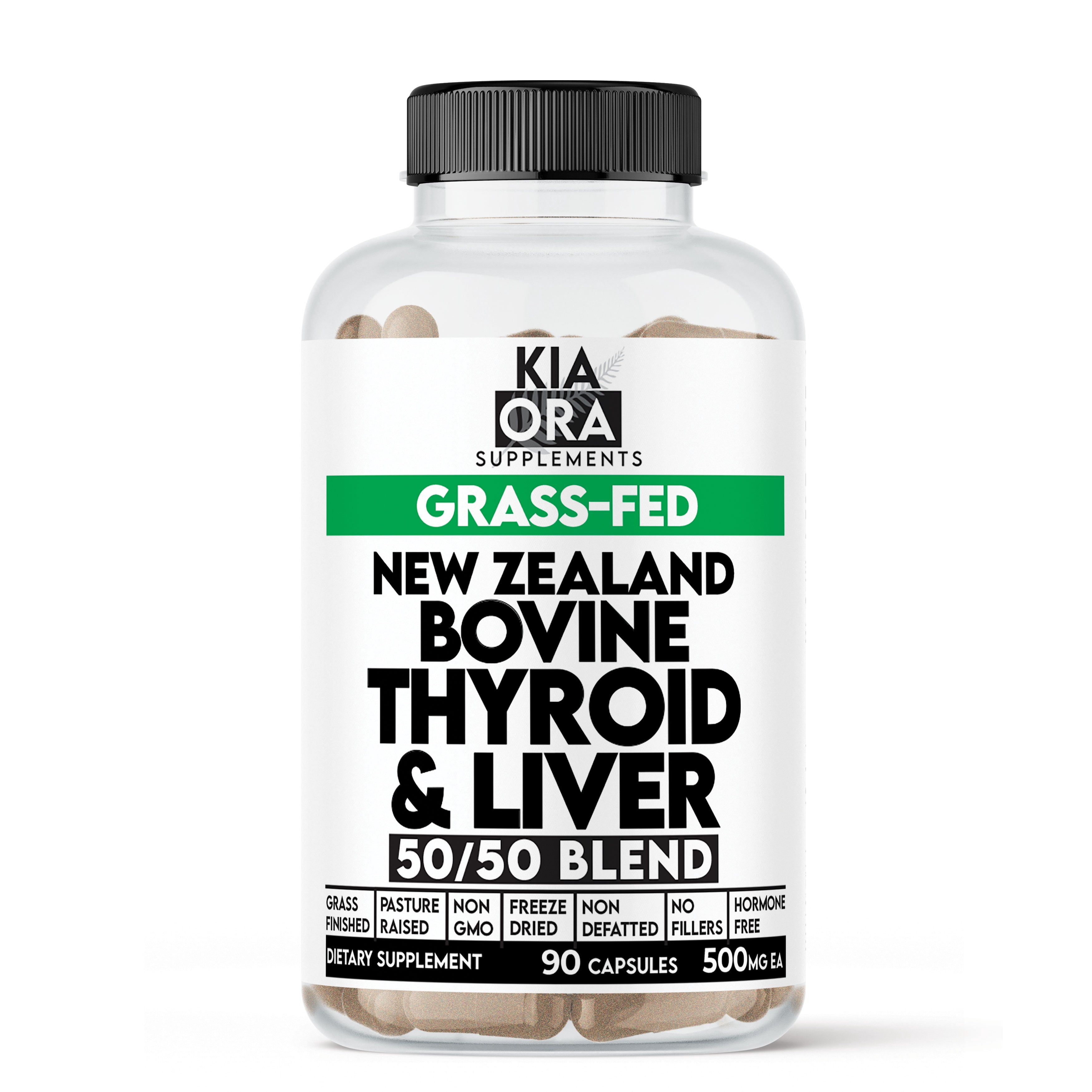 Grass-Fed Bovine Thyroid with Liver Supplement | Freeze-Dried, Pasture ...