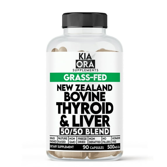 Grass-Fed Bovine Thyroid with Liver Supplement | Freeze-Dried, Pasture ...