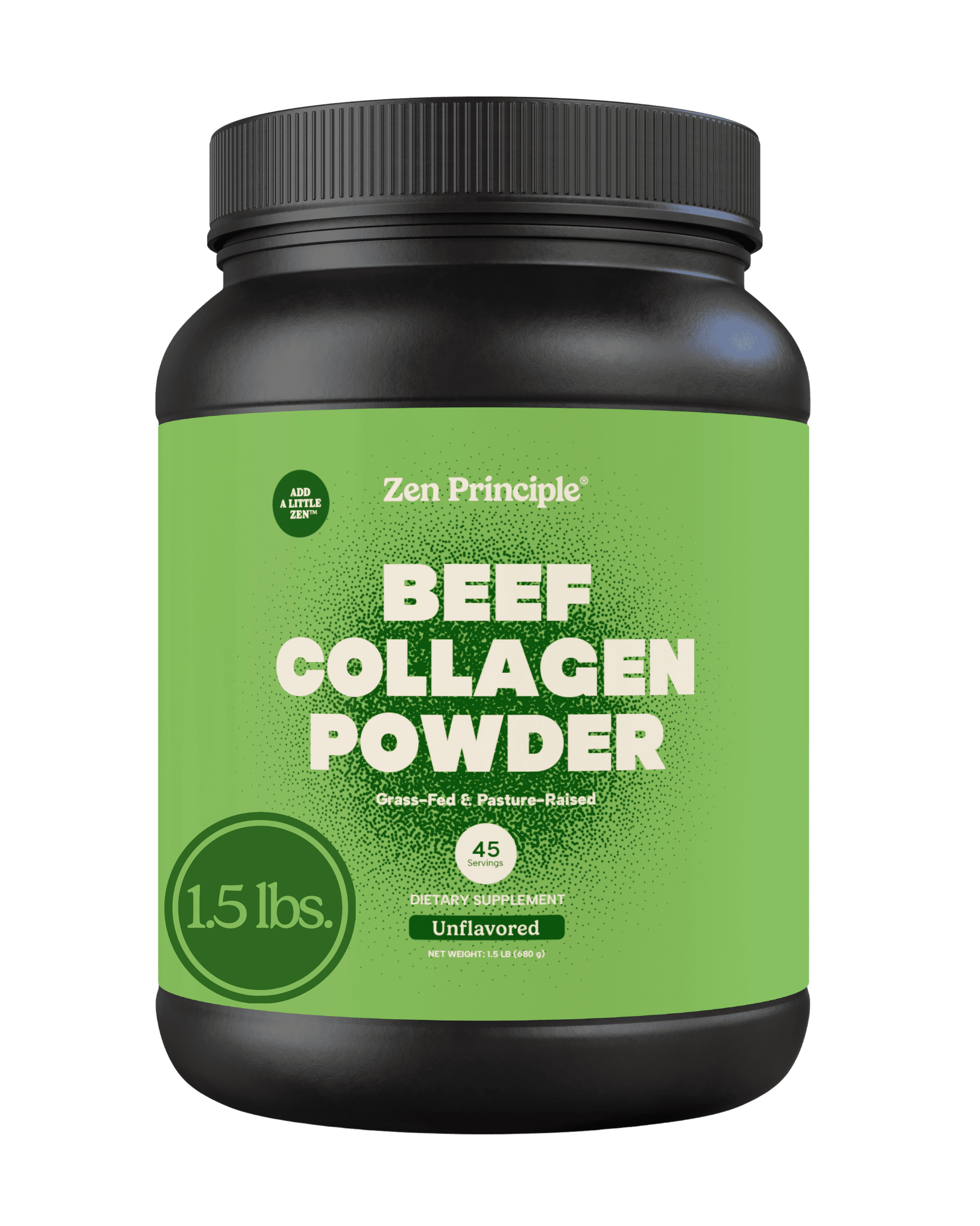Zen Principle Grass-Fed Collagen Peptides, Unflavored Protein Powder ...