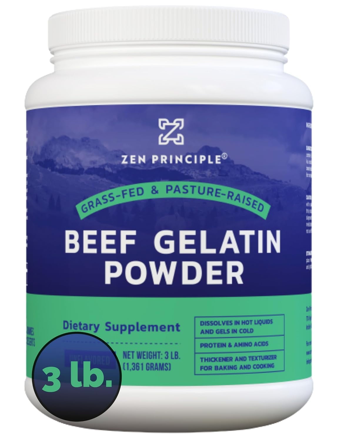 Grass-Fed Gelatin Powder, 3 lb. Custom Anti-Aging Protein for Healthy ...