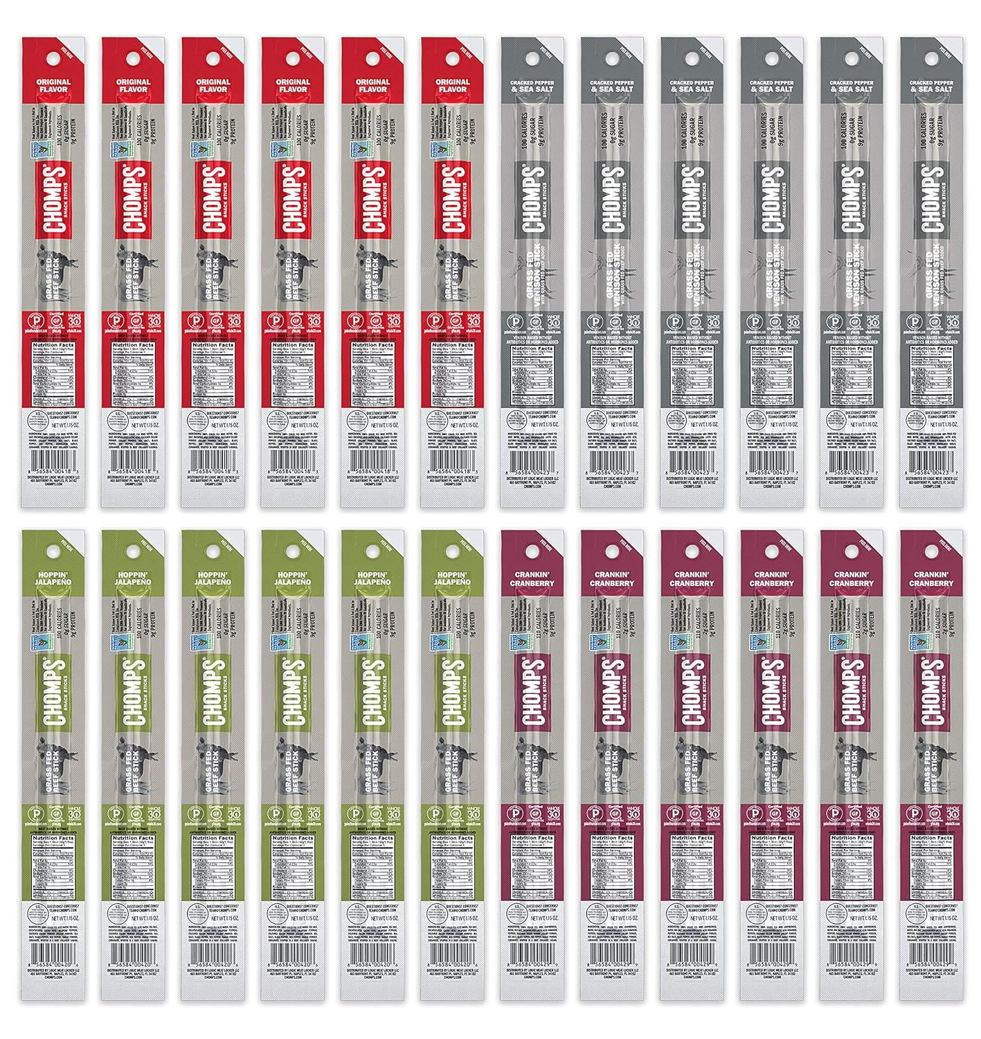 Grass Fed Jalapeno Beef Jerky Snack Sticks, Keto & Paleo, Whole30 ...