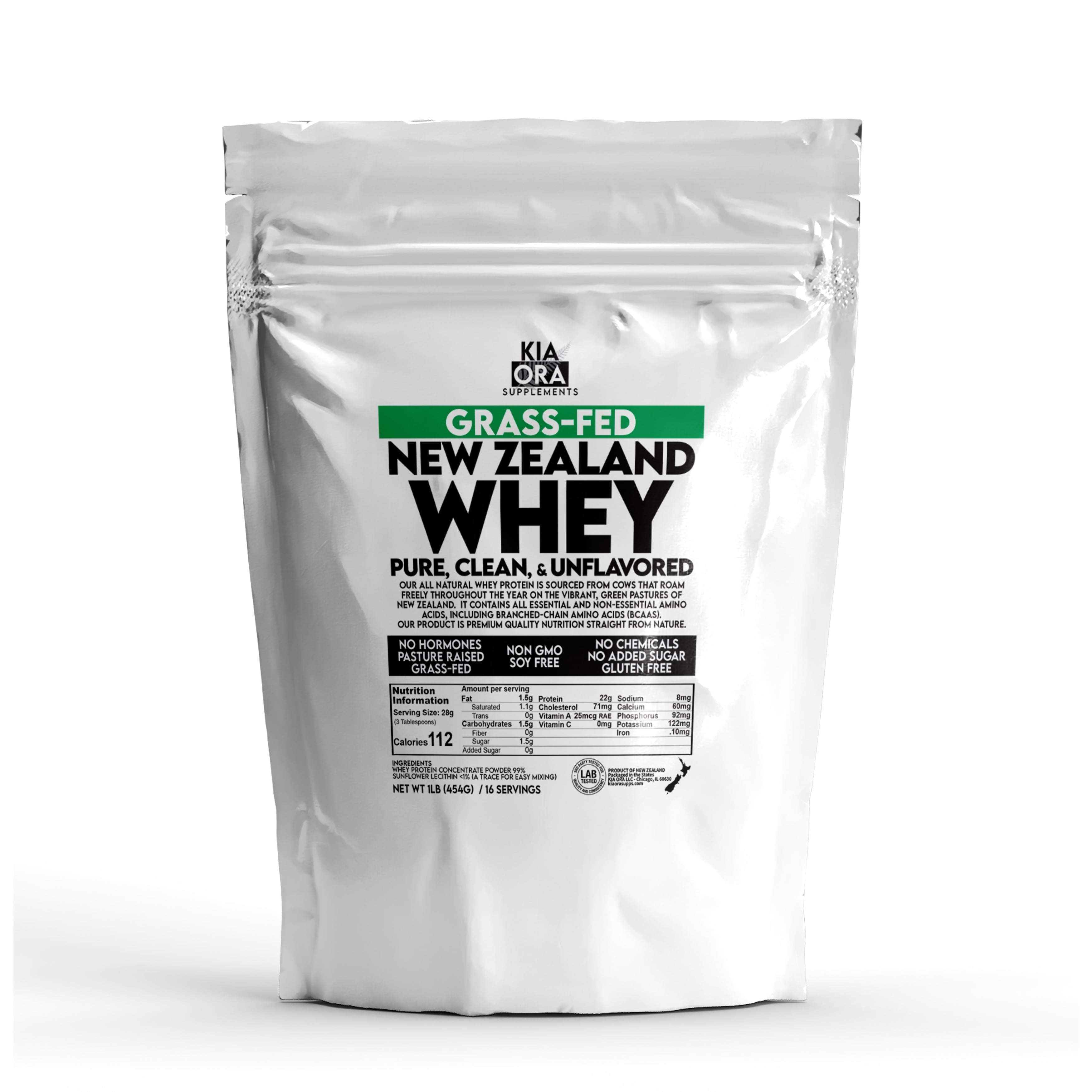 KIA ORA New Zealand Grass-Fed Unflavored Whey Protein - Pure, Raw ...