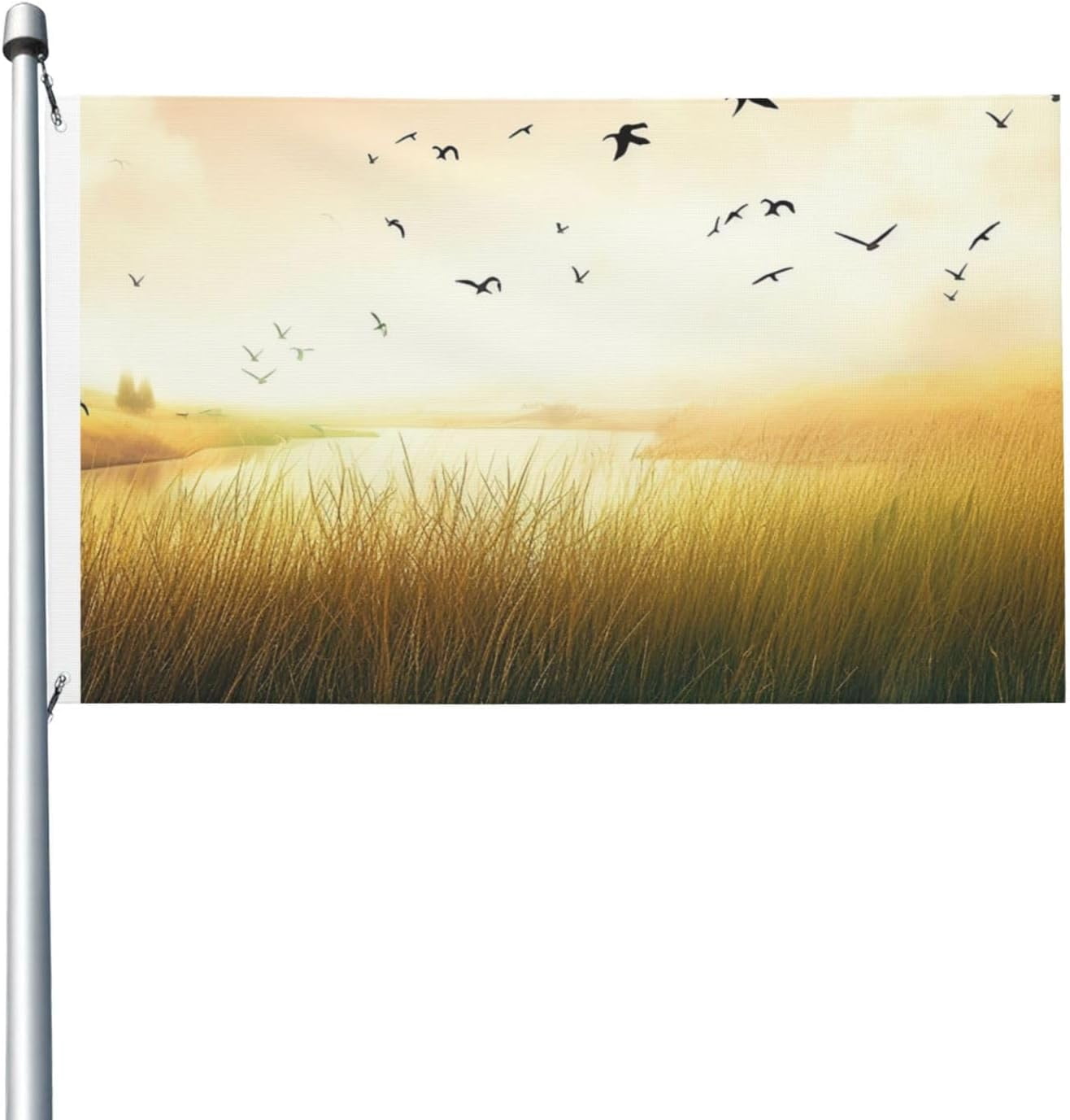 Grass and Flying Birds Flag 2x3 ft Flags for Outside Funny Banner ...