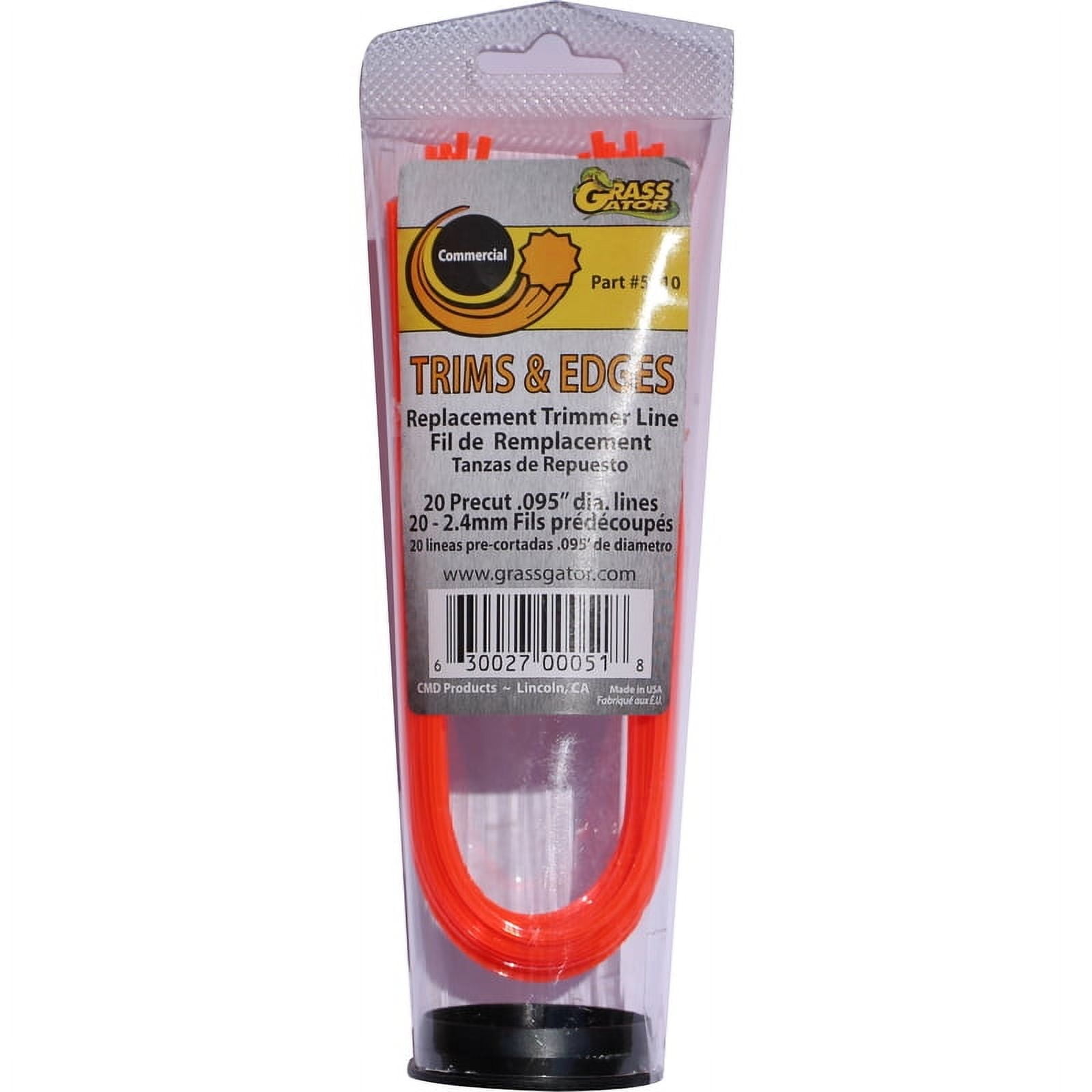 Grass Gator 5610 .095" Pre-Cut Trim Line 20 Count - Walmart Business ...