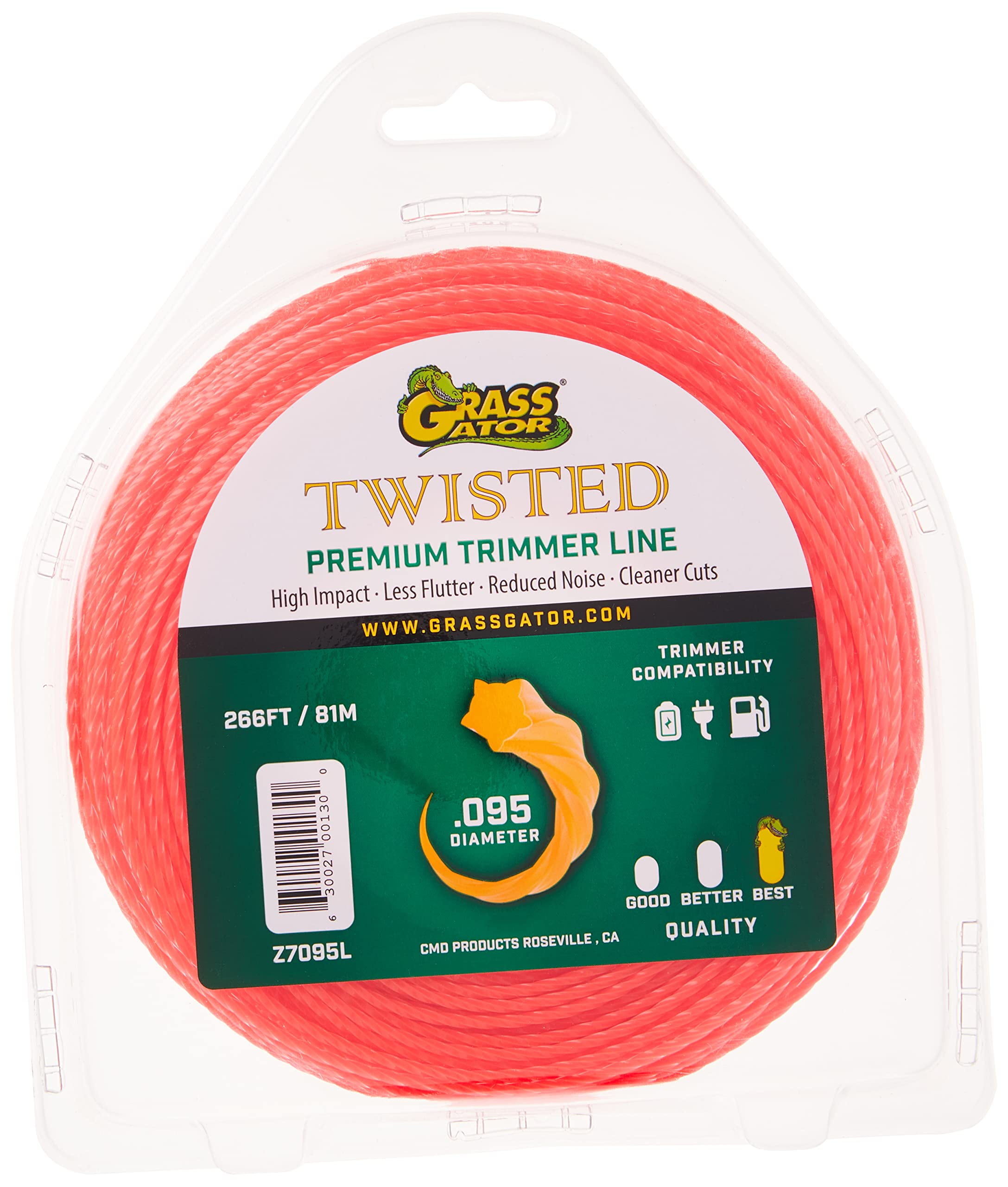 Grass Gator Z7095 Zip String Trimmer Line Pro Large Donut 266-Feet x ...