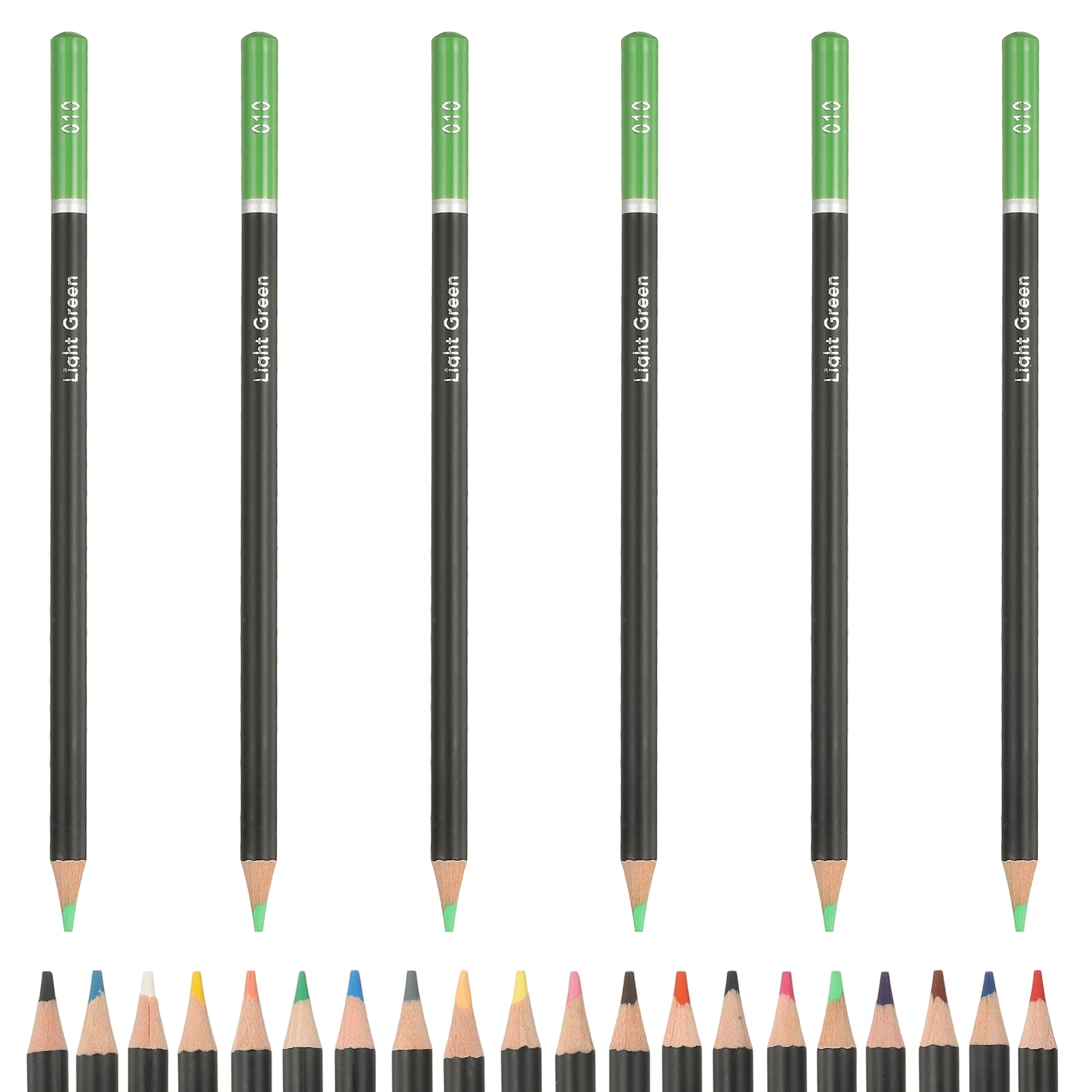 Grass Green Color Drawing Pencils for Adult Coloring Books, 6 Pcs ...