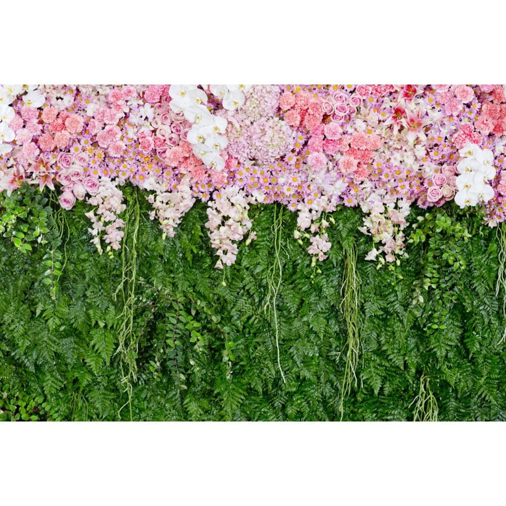 Grass Green Leaves Flowers Photocall Wedding Birthday Party Photography ...