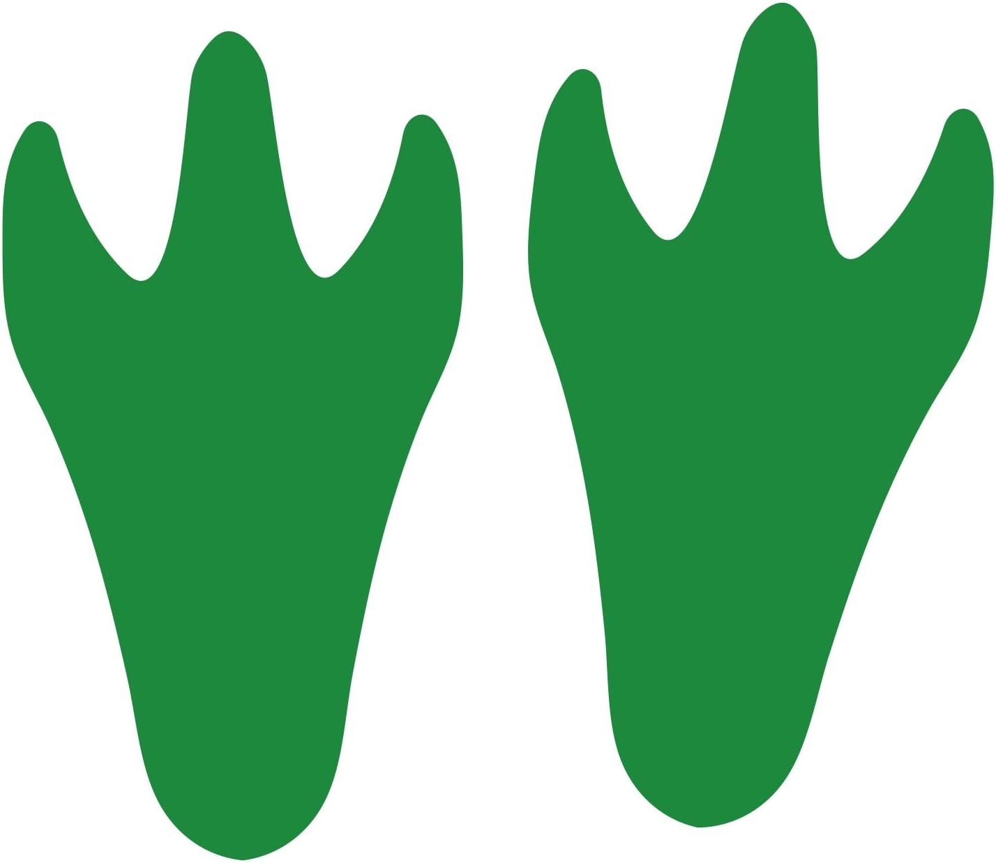 Grass Green Permanent Dinosaur Track Floor Footprint Stickers - Pack of ...