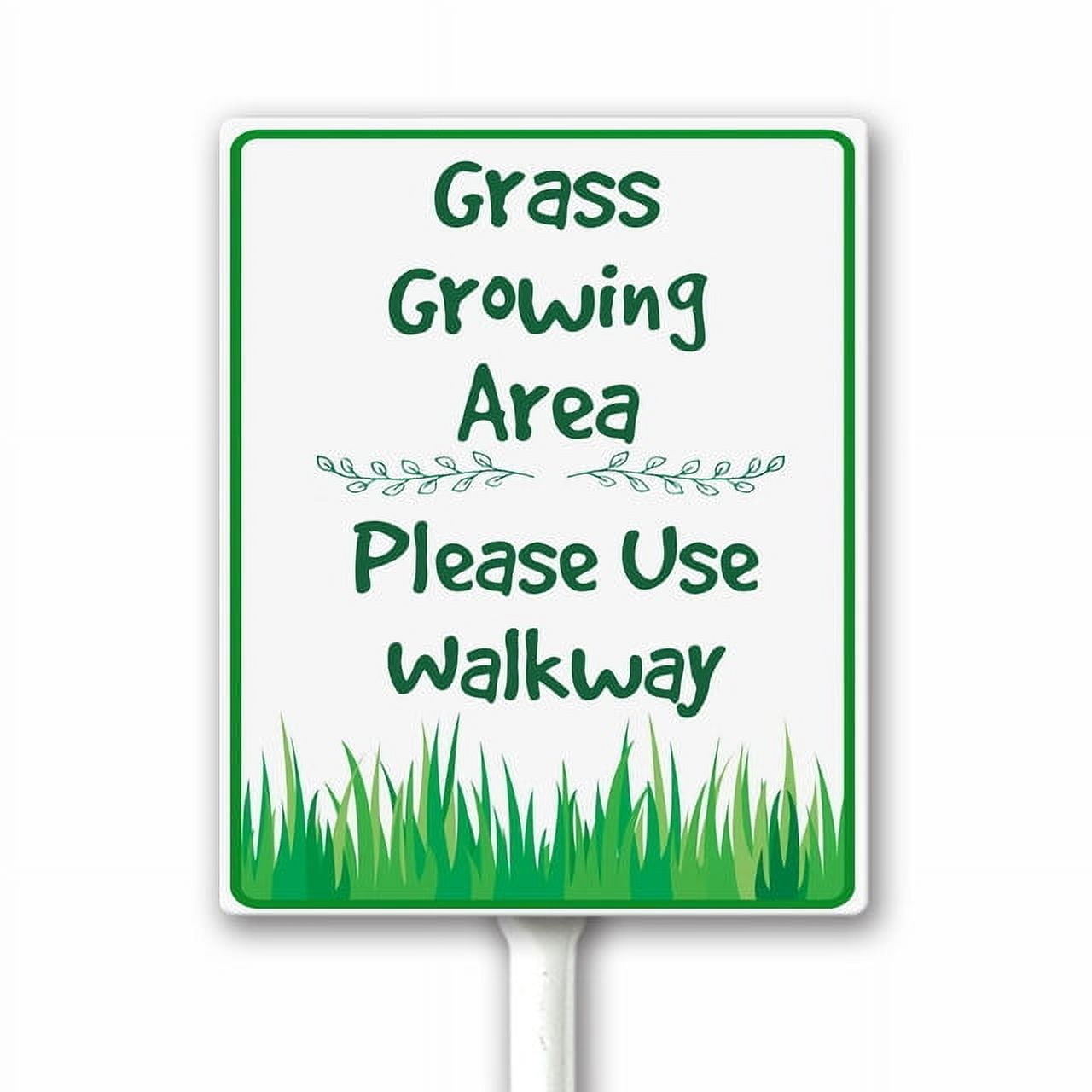 Grass Growing Area Please Use Walkway Sign Outdoor Garde Private ...