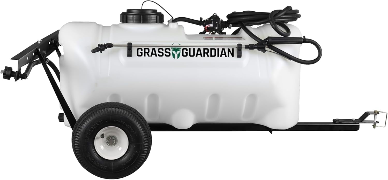Grass Guardian 25 Gallon Pull-Behind Trailer Broadcast Sprayer - 1.1GPM ...