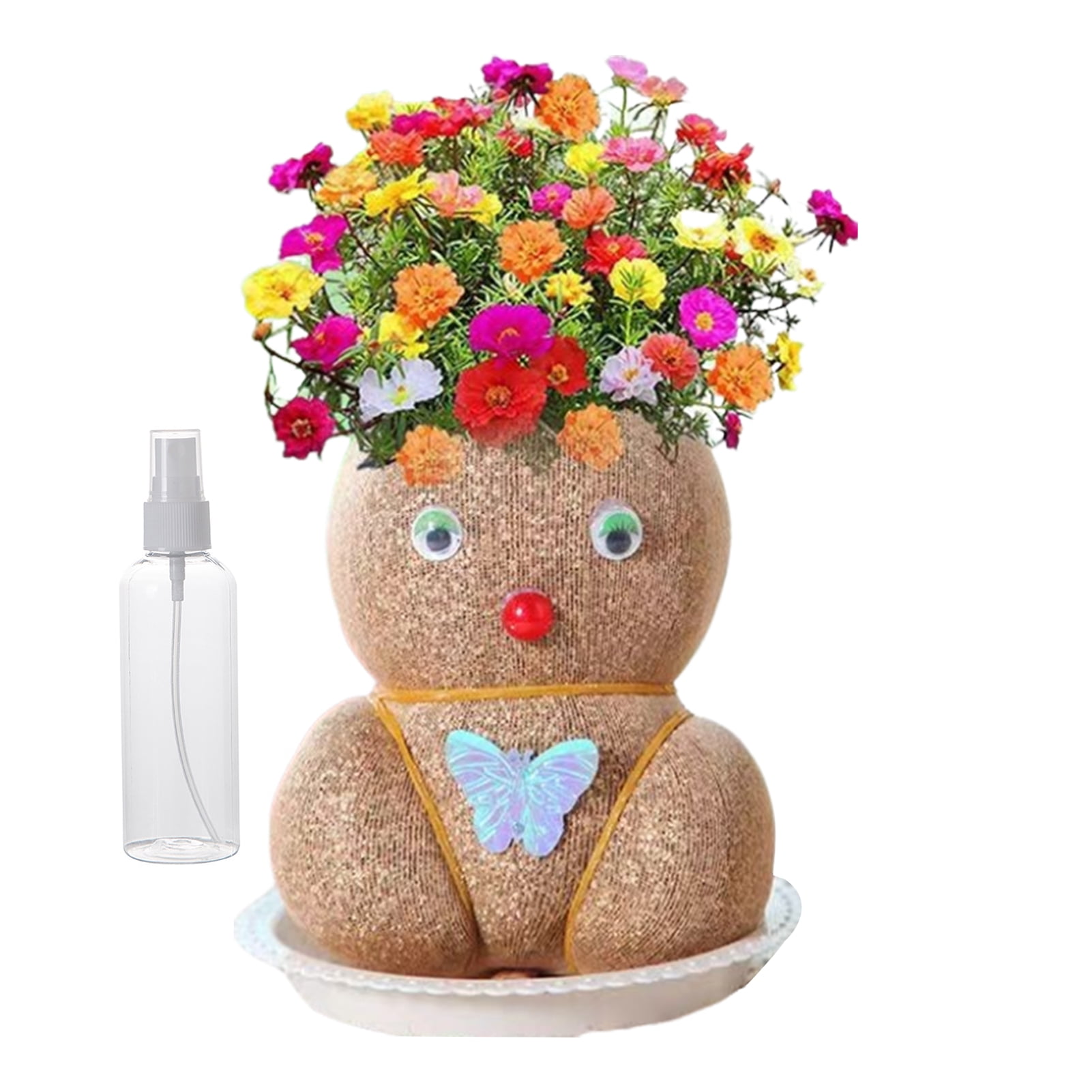 Grass Head Doll | 3.94inch Eco Friendly Bday Goodies DIY Potted Craft ...