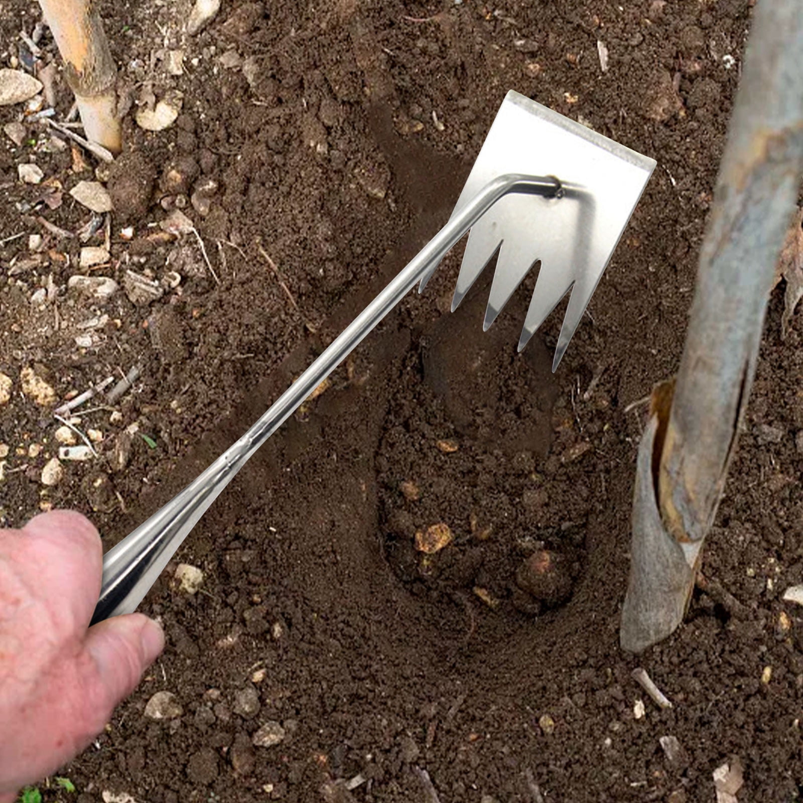 Grass Hooking Shovel Tool, Stainless Steel Gardening Tool, Durable ...