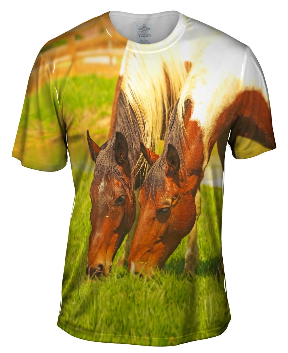 Grass Loves Company Horse Mens T-Shirt All Over Print - Walmart.com