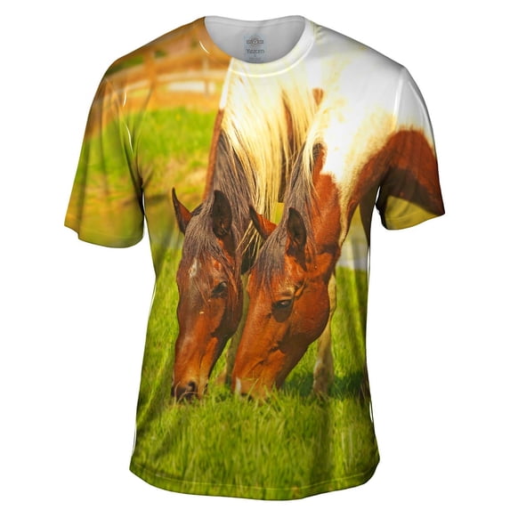 Grass Loves Company Horse Mens T-Shirt All Over Print - Walmart.com