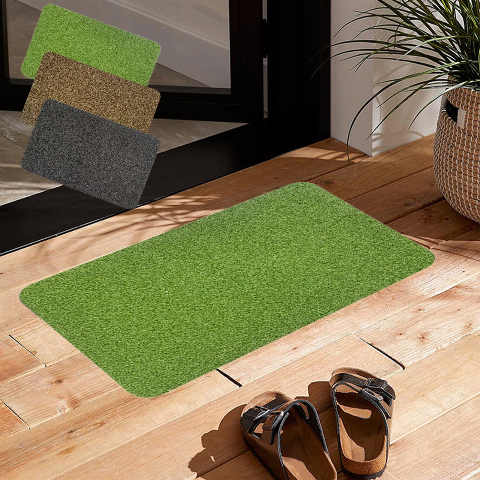Grass Scrubbing Mats, Dust Removal Entryway Mats, Heavy Duty PVC Door ...