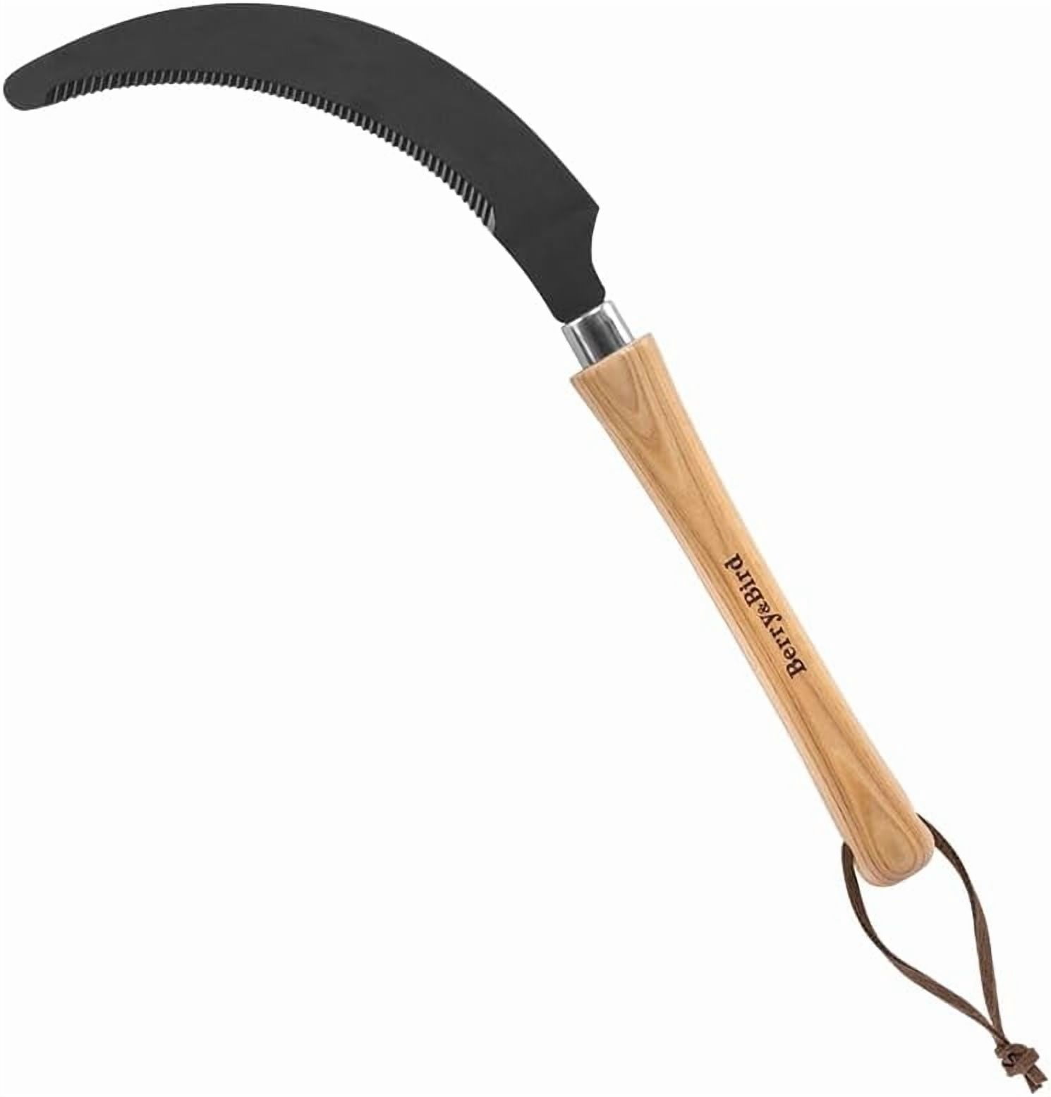 Grass Sickle with Sawtooth, Heavy Duty SK5 Carbon Steel Blade Sickle ...