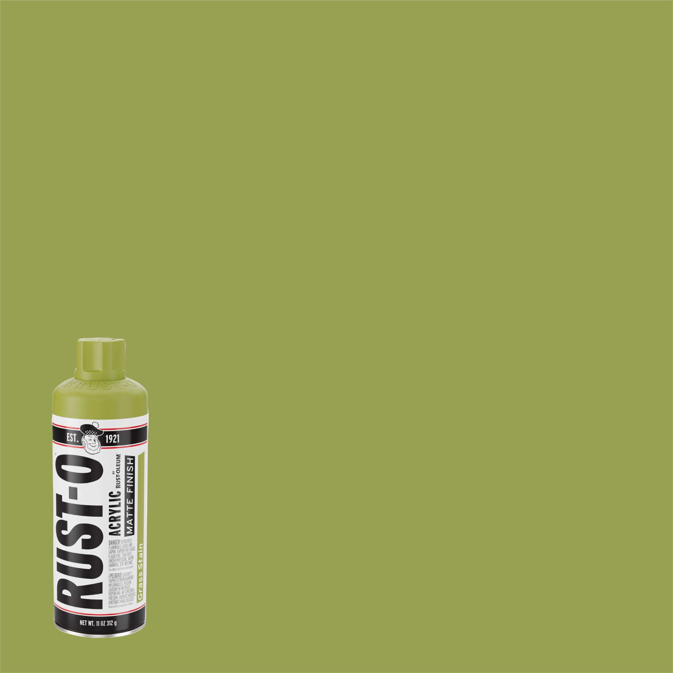 Grass Stain, Rust-Oleum Rust-O Acrylic Matte Spray Paint-392207, 11 oz ...
