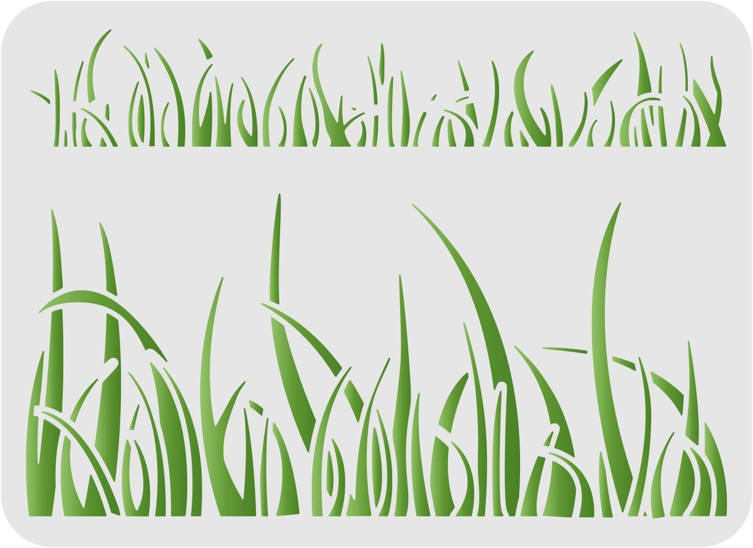 Grass Stencil for Painting 11.7x8.3" Blade Grass Template Reed Grass ...