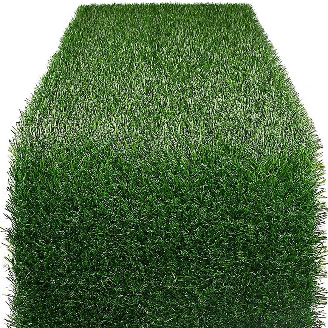 Grass Table Runner 12 x 72 Inch, Green Artificial Tabletop Decor for ...