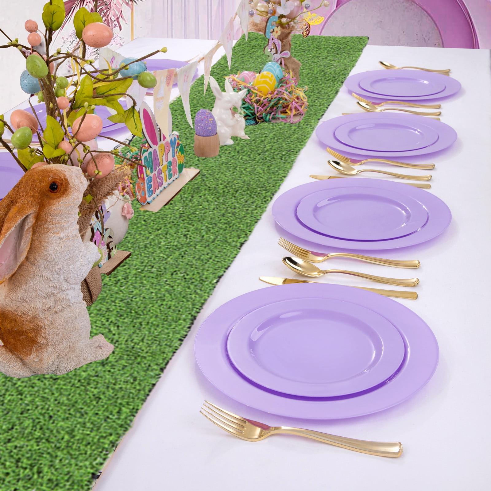 Grass Table Runner, 12"x47" Easter Table Runner, Easter Table ...