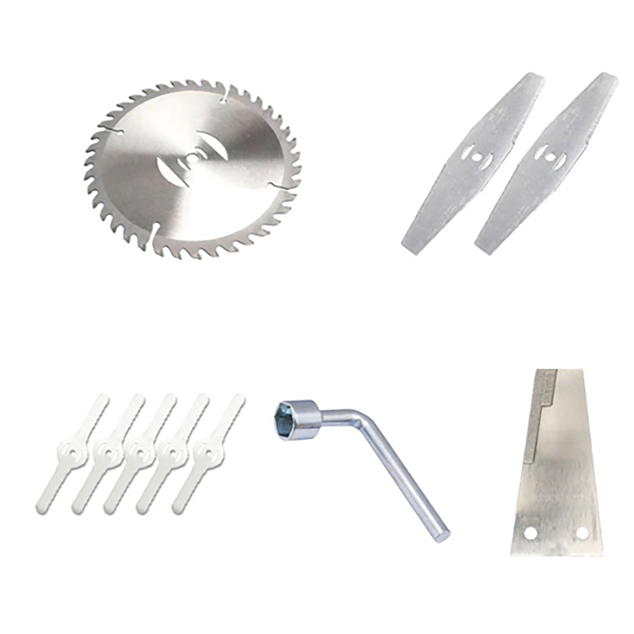 6-Inch Grass Trimmer Blades Set for Weed Eater (5 Plastic, 2 Steel ...